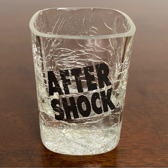 Dining | Vintage Clear Black After Shock Square Shot Glass Souvenir ...